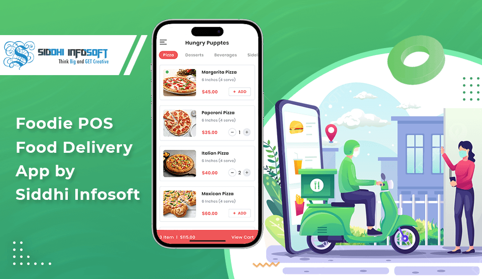“Foodie POS” Food Delivery App by Siddhi Infosoft