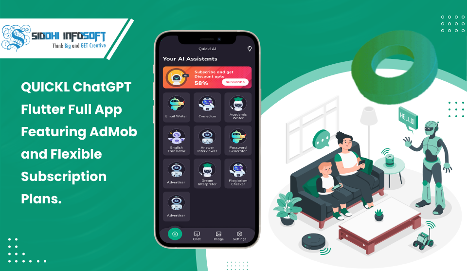 QUICKL: ChatGPT Flutter App with AdMob & Plans