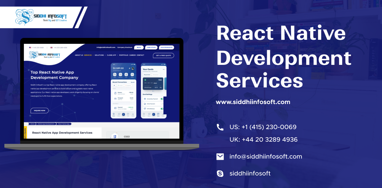 React Native App Development Services | Siddhi Infosoft